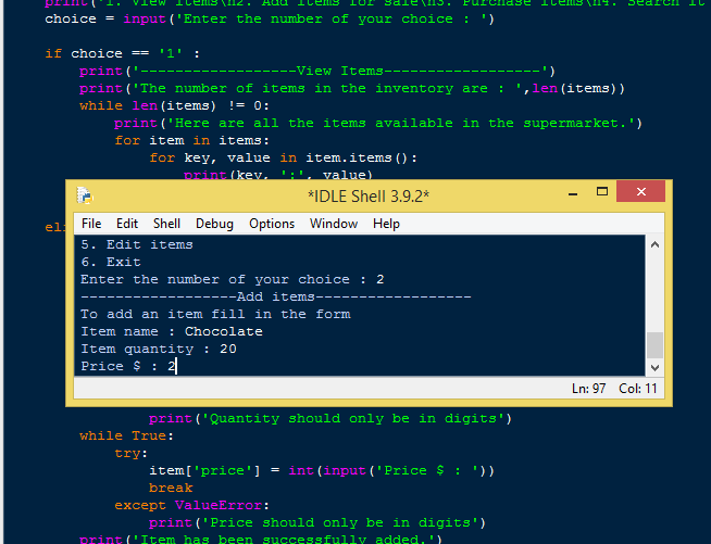 Simple Supermarket Management System In Python Free Source Code